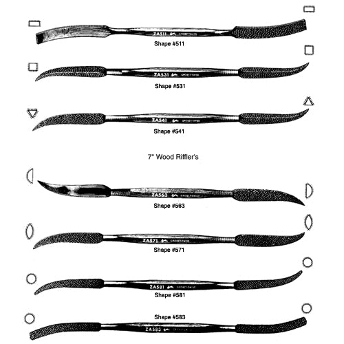 7" Wood Riffler - ARTCO - American Rotary Tools Company– ArtcoTools.com