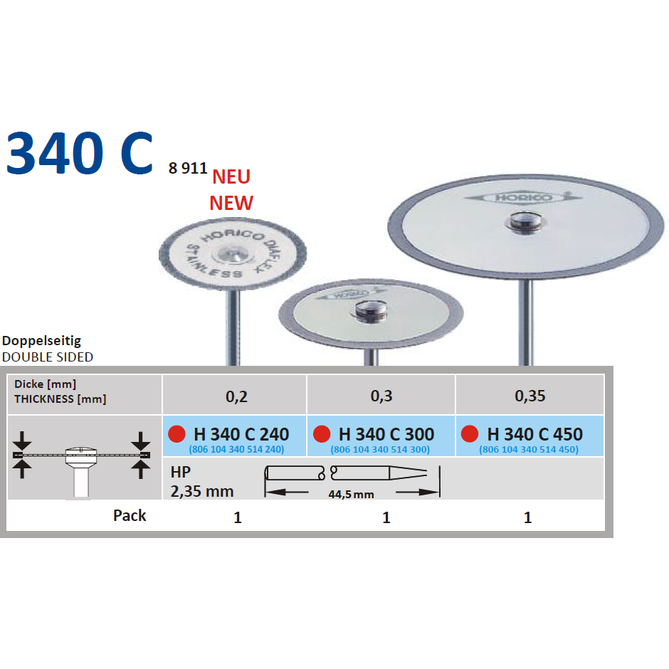 HORICO® Diamond Disc 340C & 340F - ARTCO - American Rotary Tools ...