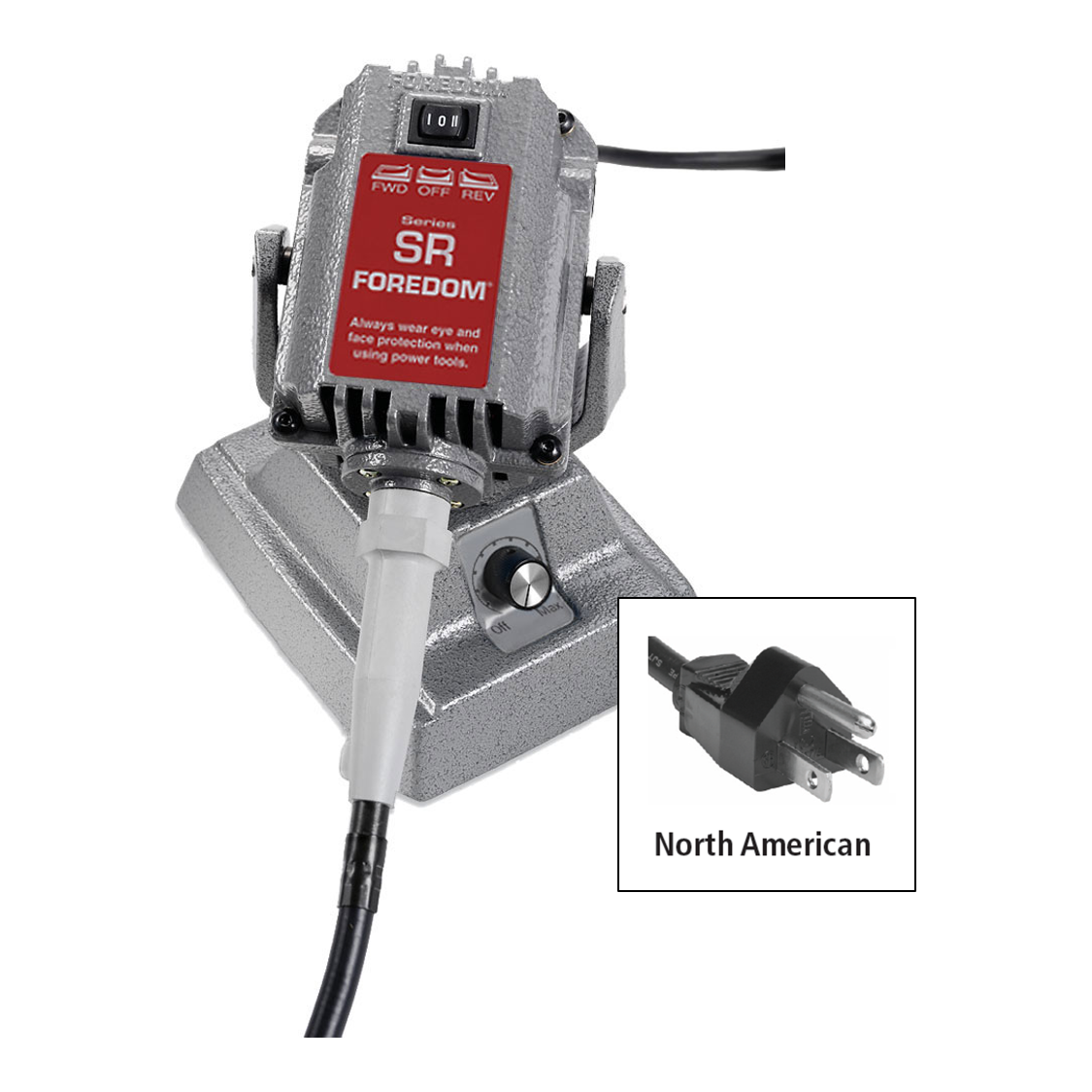 Foredom® M.SRM Bench Style Dial Control Motor, Key Tip Shafting, 230V ...