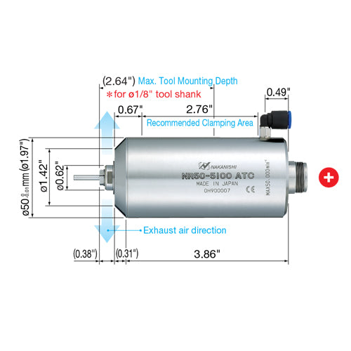 NSK Nakanishi NR50-5100 ATC Spindle - 50,000rpm– ArtcoTools.com