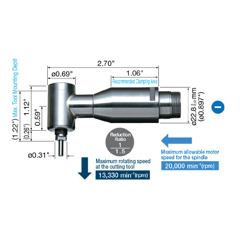 NSK Nakanishi RA200 90° Angle Spindle– ArtcoTools.com